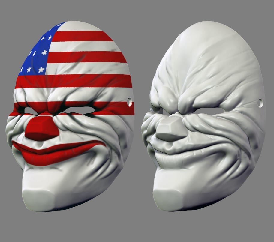 3D file Payday 2 the Heist Dallas Game Mask Cosplay Halloween STL File ...