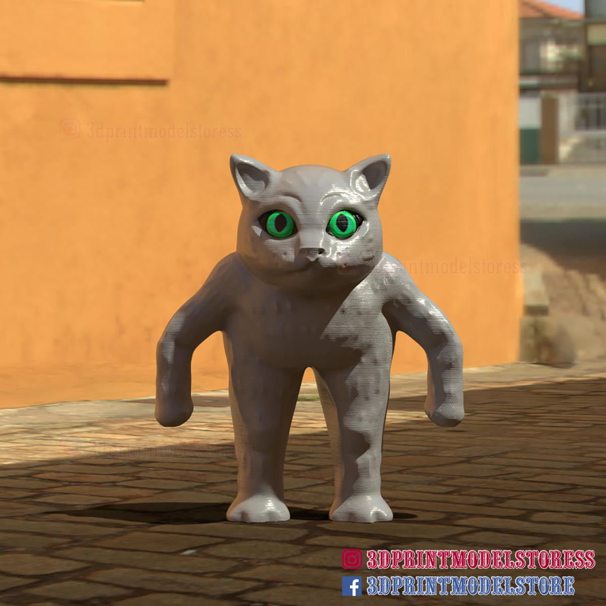 3D printed Meme Cat - Cute Cat STL File 3D Printable・Cults