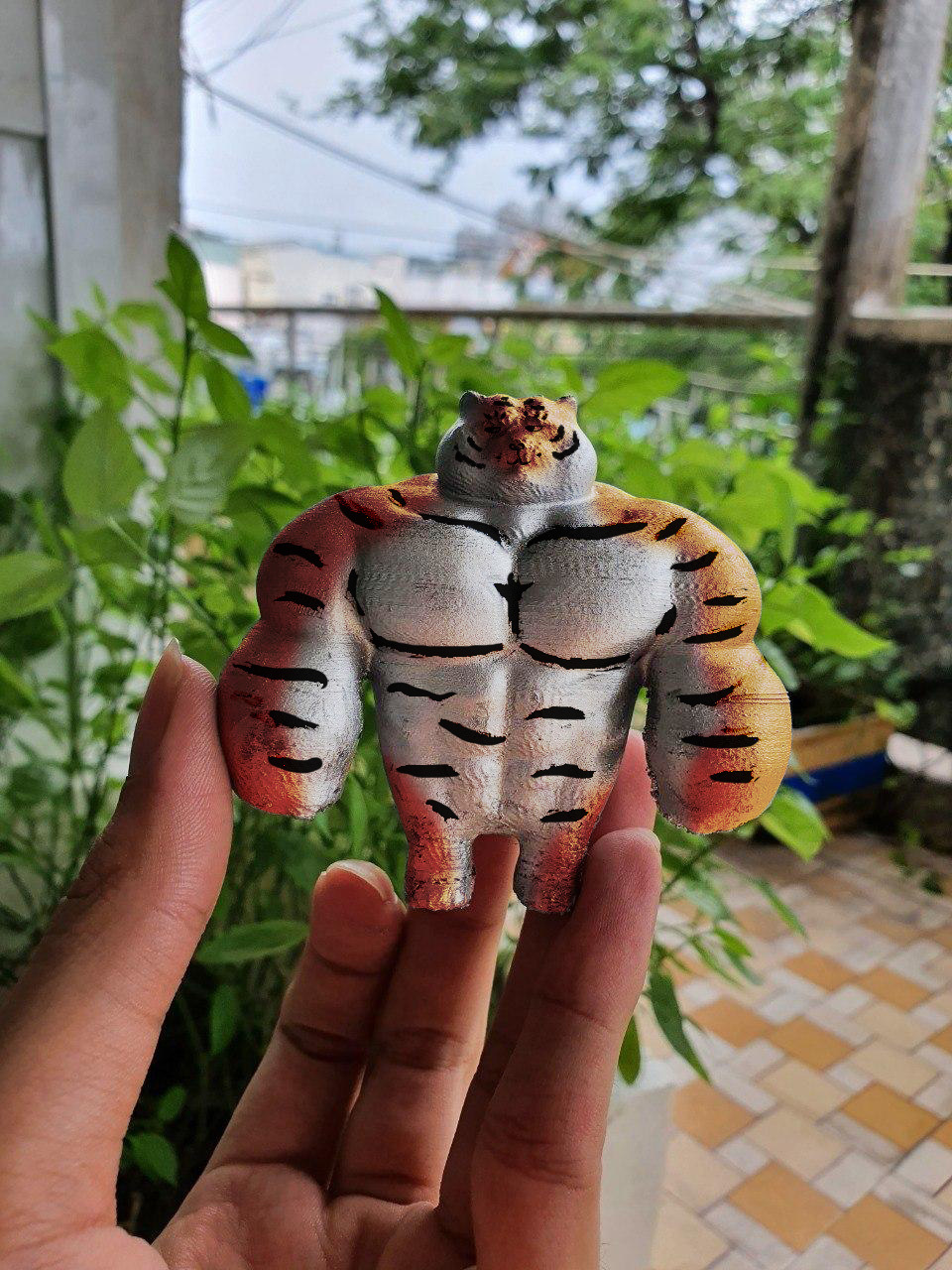 3D printed Tiger Muscle Meme - Swole Tiger Cute Gift・Cults
