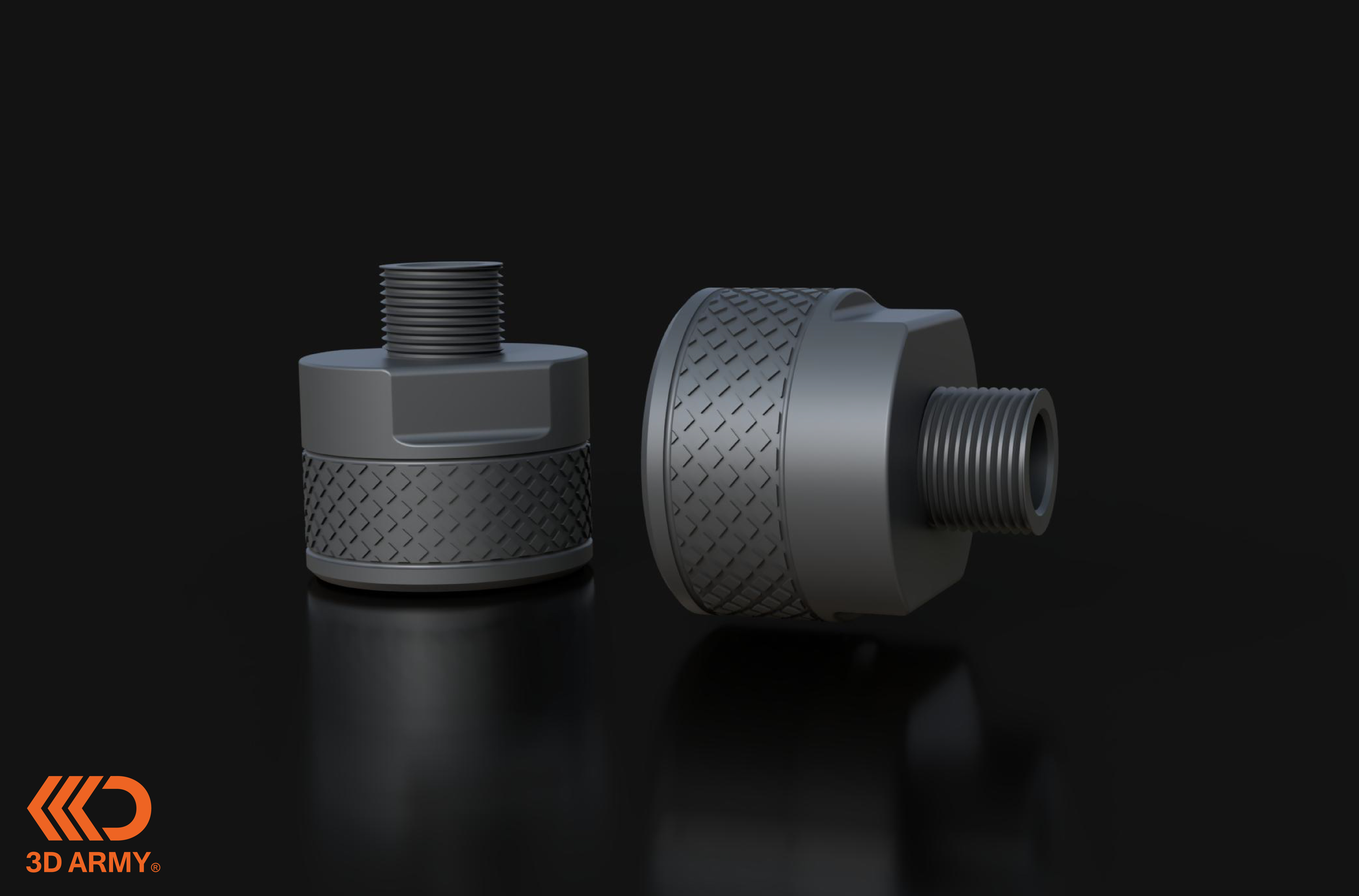 🧵 SRS A1 & A2 THREAD ADAPTER | 24 CW TO 14 CCW・ STL File for ・Cults