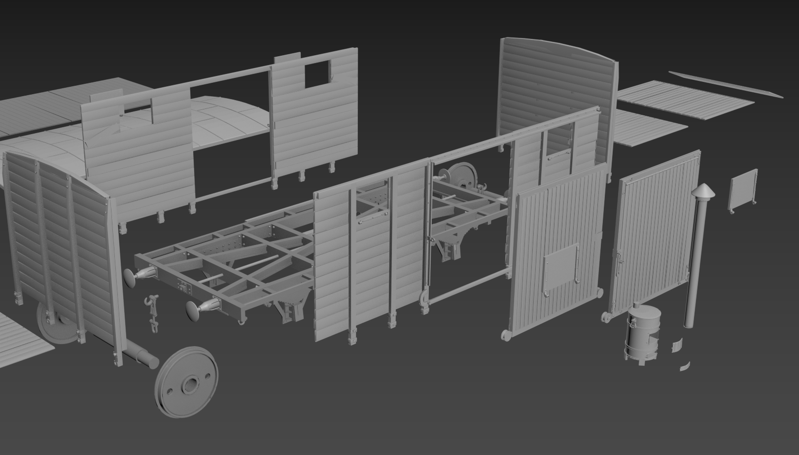 STL file Russian 18-20-ton Boxcar "Teplushka" 👽 ・3D print object to ...