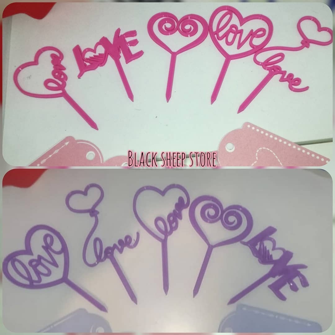 STL file toppers love ️‍🔥・3D printer model to download・Cults