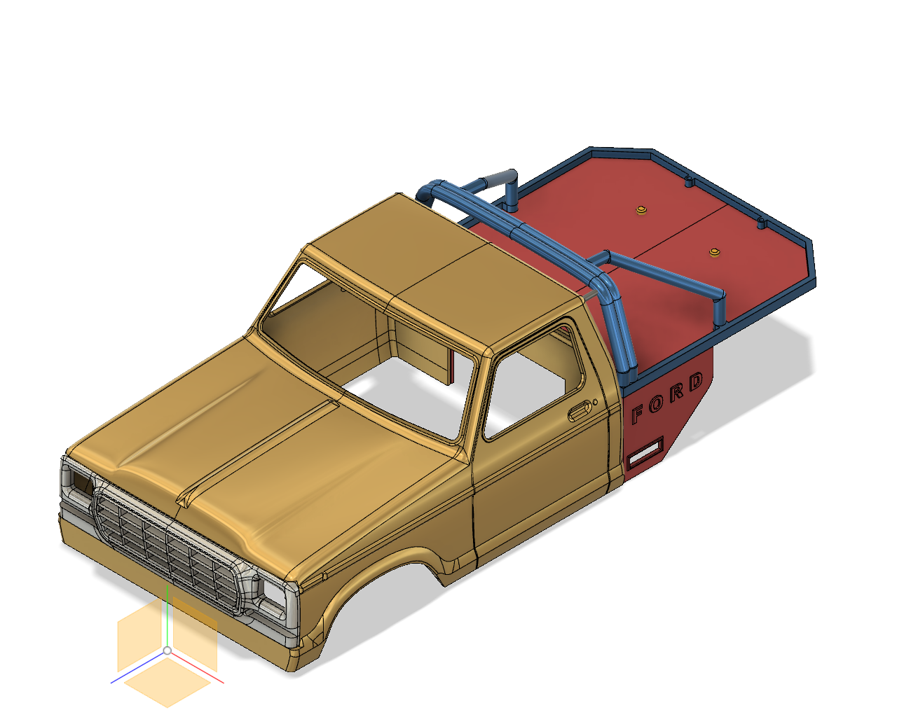 STL file TRX4 SCX10 VERTARA FORD BODY F150 324mm, 313mm 🚙 ・3D printer ...