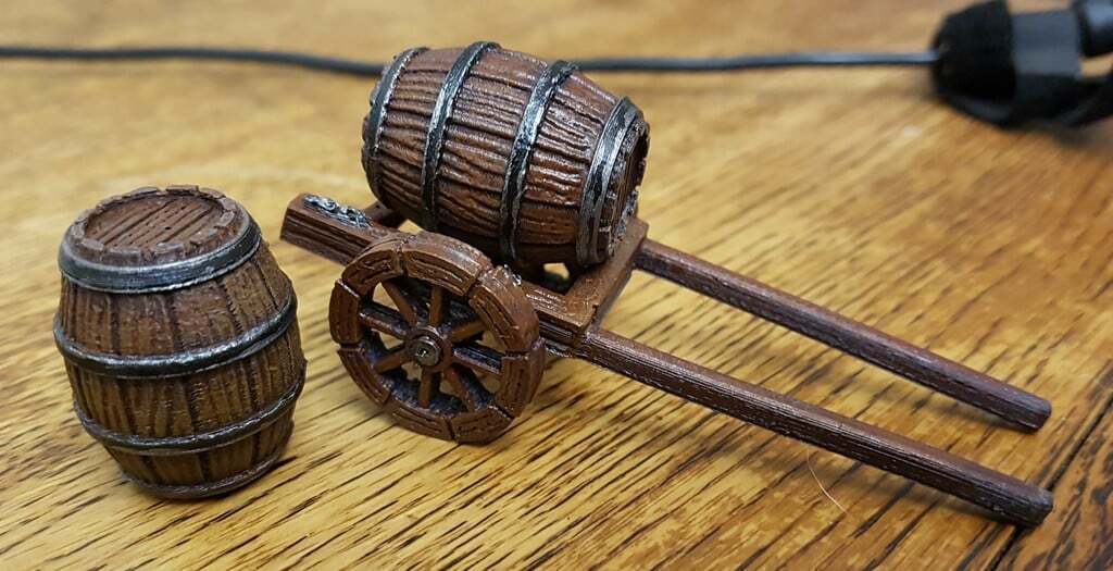 3D print 28mm Barrel Cart・Cults
