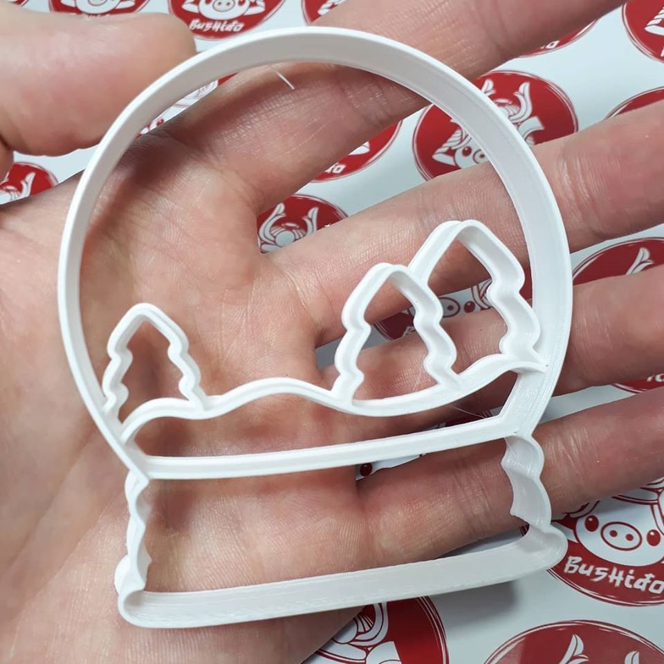 STL file Snowball Glass - Christmas - Set - Cookie Cutter 🎄 ・Template ...