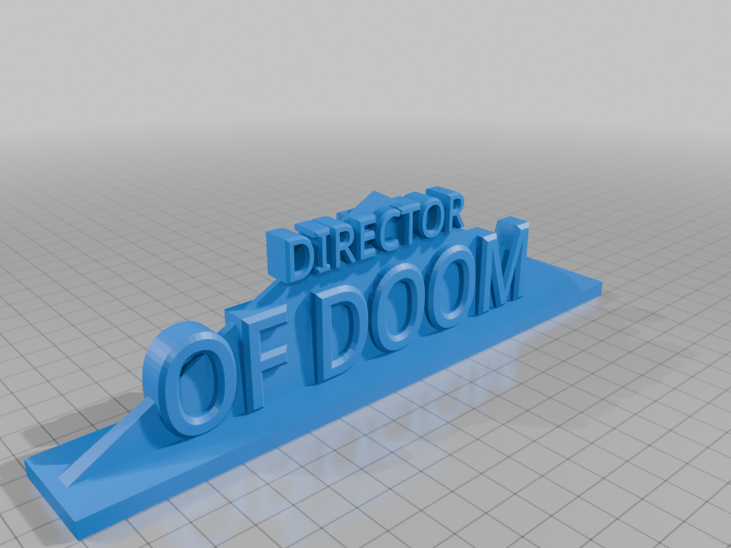 🏢 "Director of Doom" Gothic Desk Nameplate - Funny Office Villain Decor ...