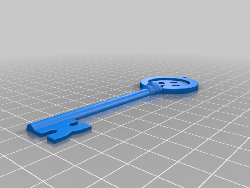 🔑 Coraline Button Key Keycahin・Free STL File for 3D printing・Cults