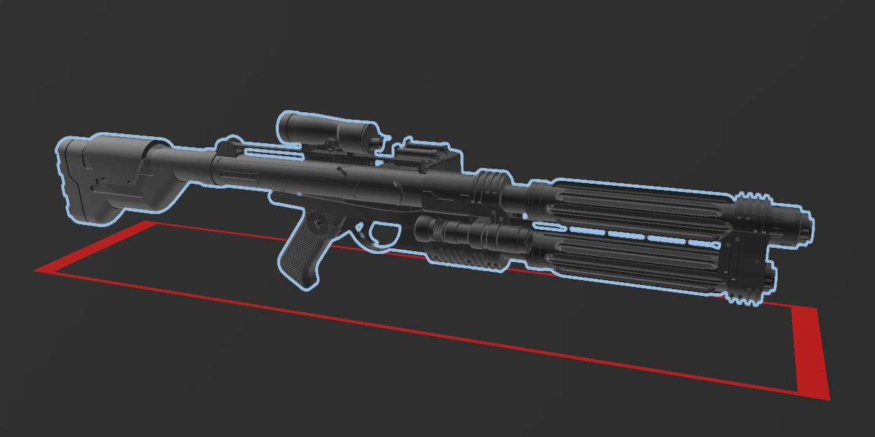 ⭐ Star Wars - E22 Blaster Rifle - Scale 1/6・ STL File for ・Cults