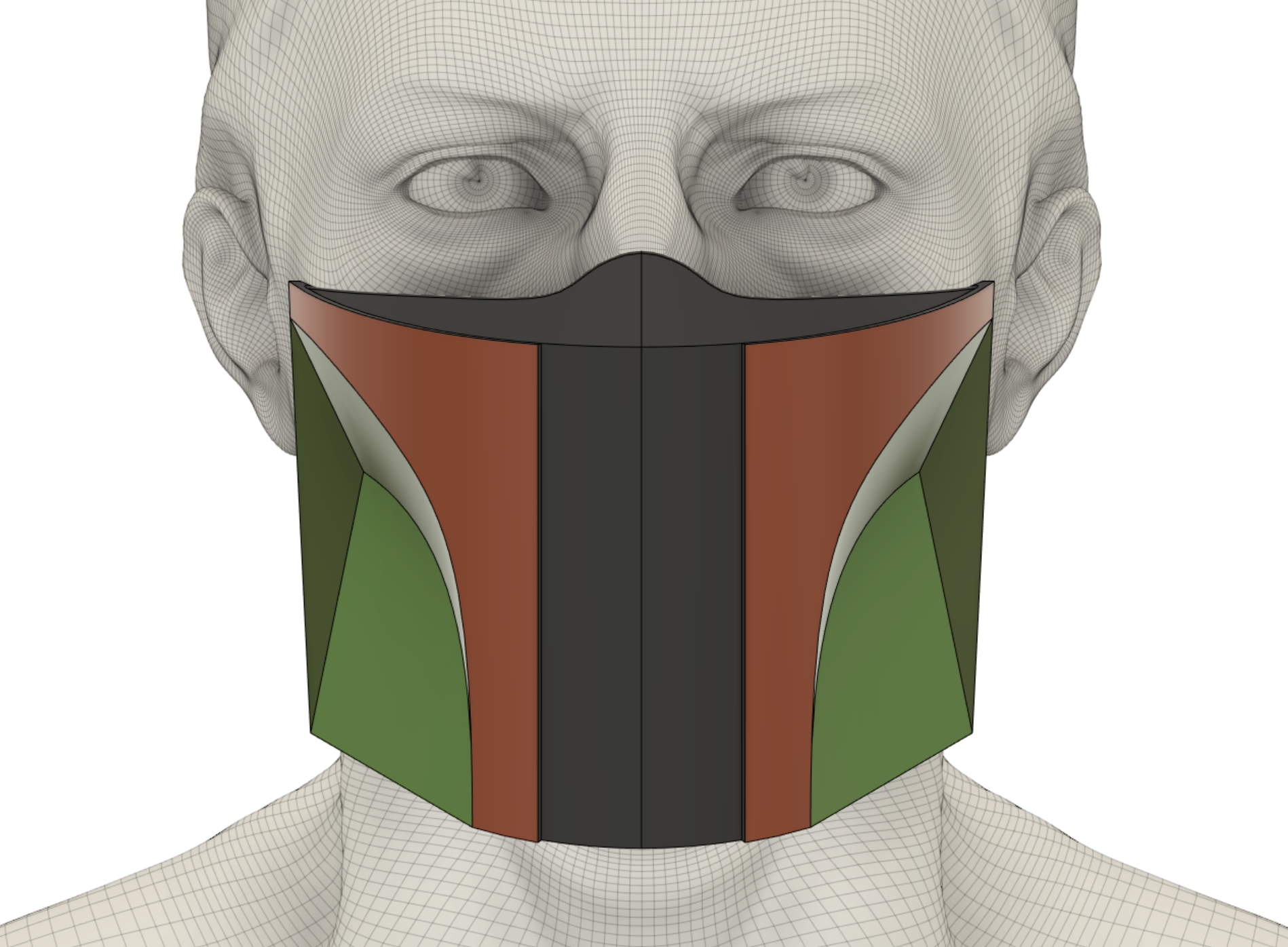 STL file Boba Fett Face Mask ・3D printable model to download・Cults