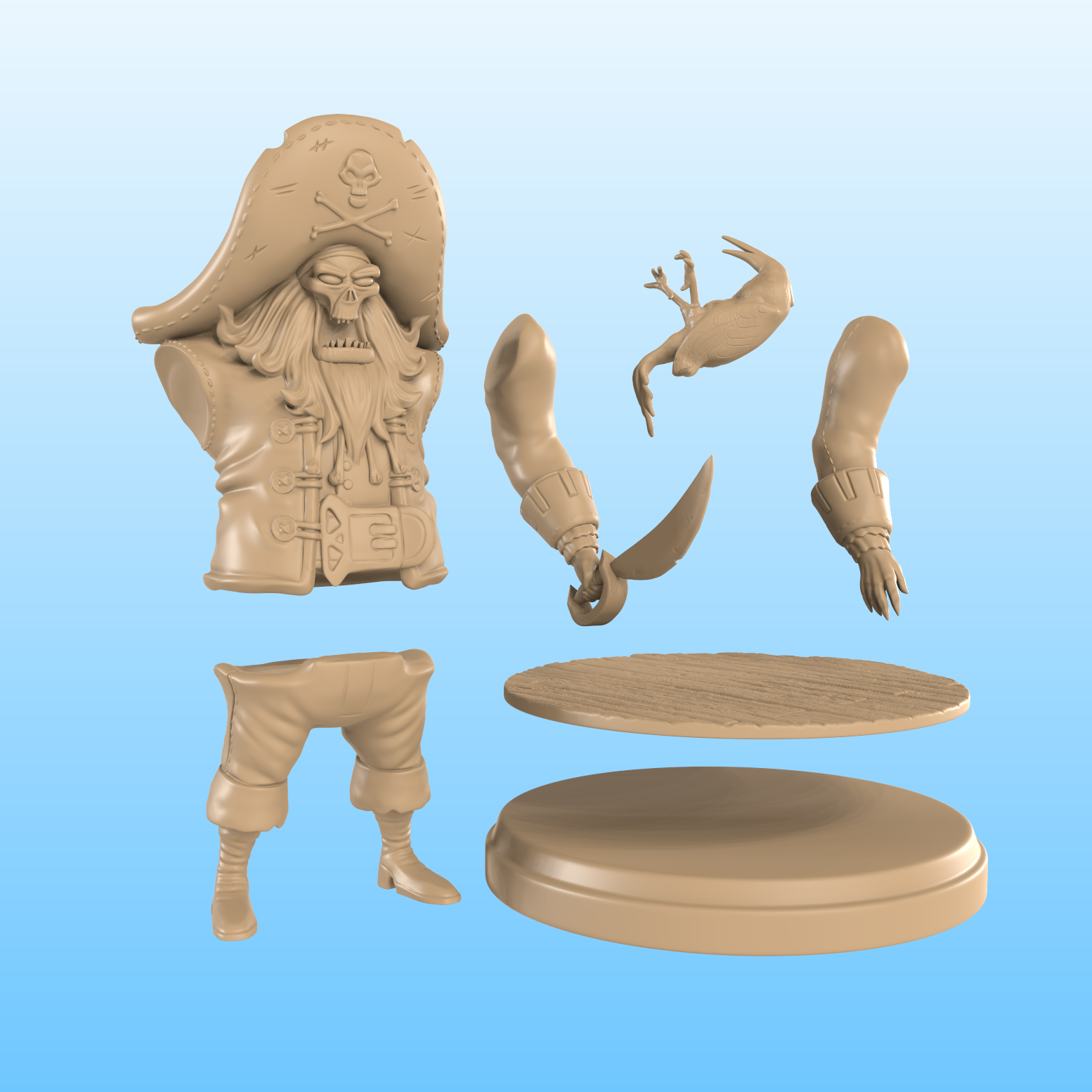 🐒 LeChuck - Monkey Island・ 3MF File for 3D printing・Cults