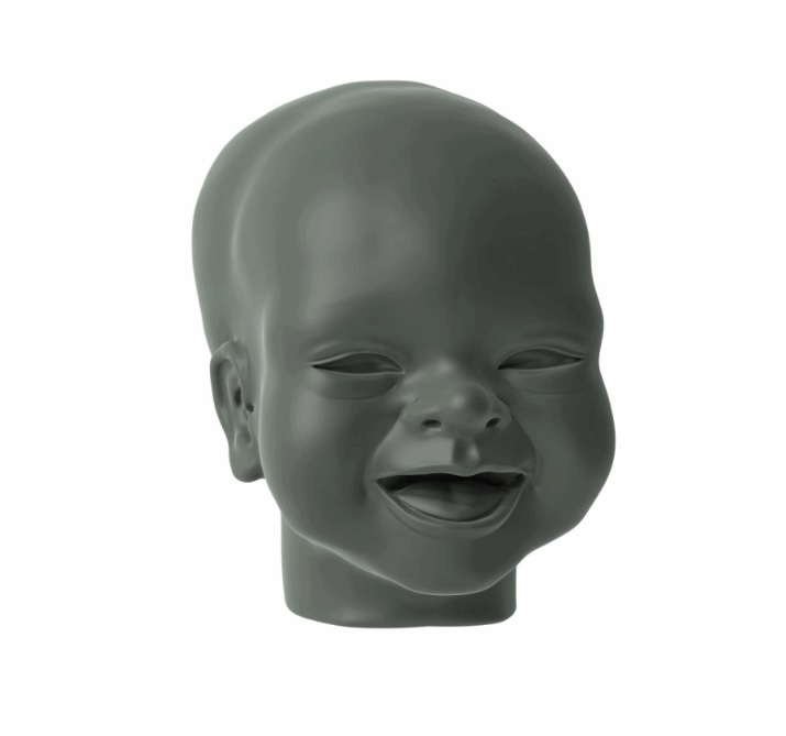 Fichier STL Tête de bébé réaliste 👫・Modèle à imprimer en 3D à ...