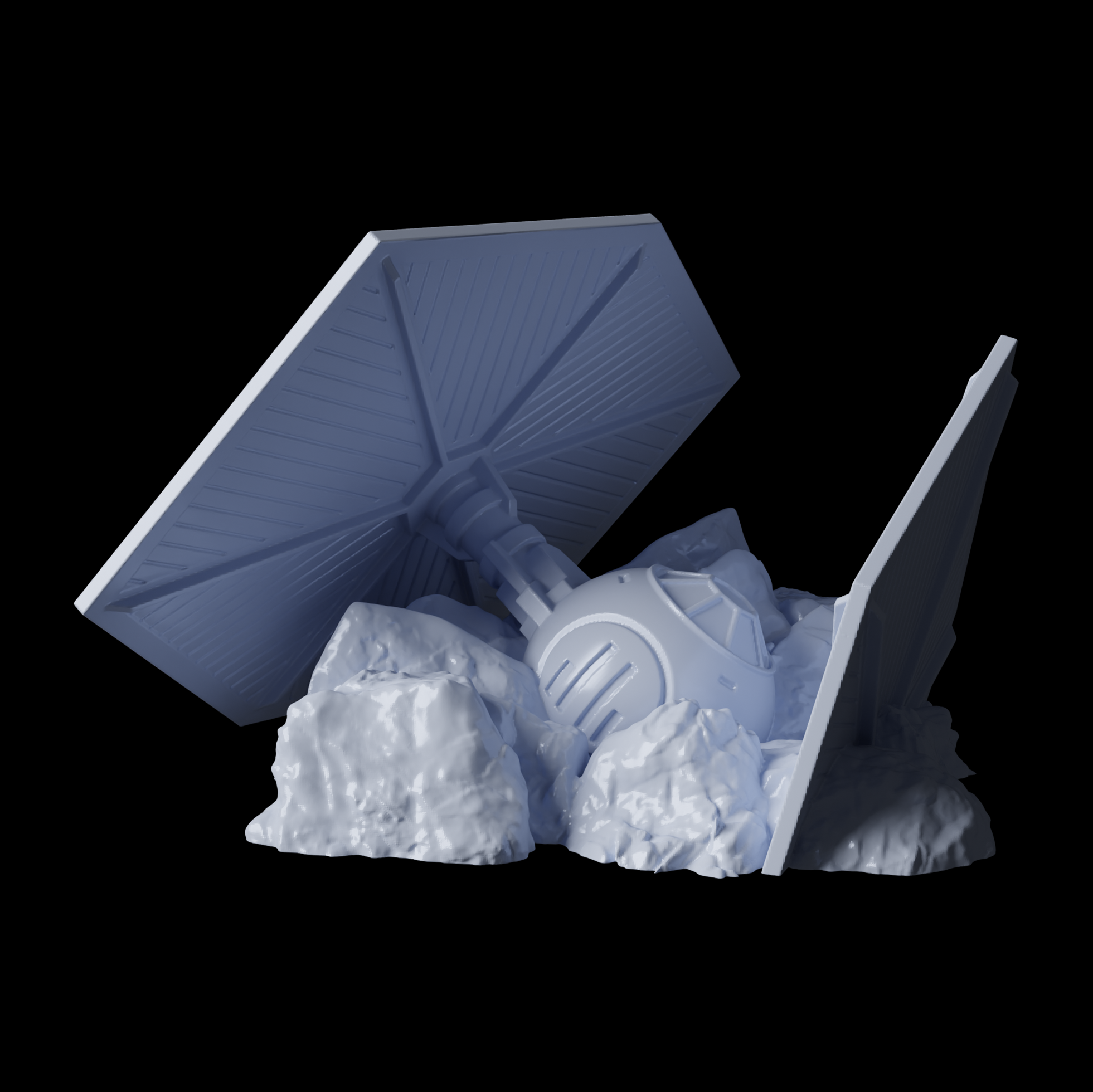⭐ STAR WARS - Crashed Ships: TIE Fighter・ STL File for ・Cults