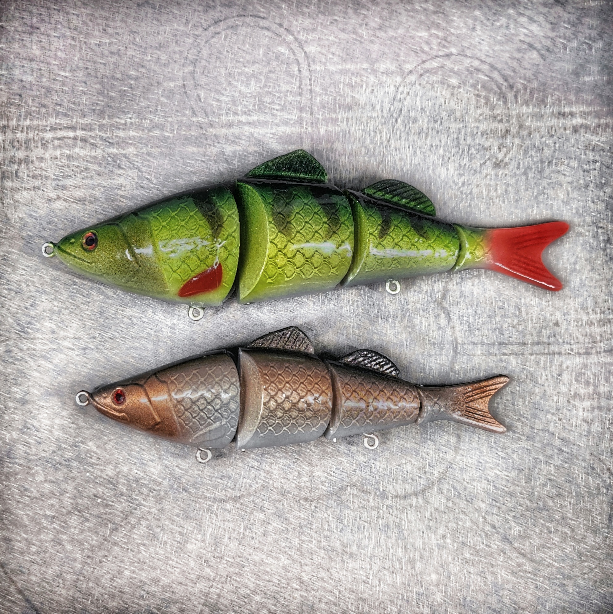 🎣 Zander/walleye multi jointed swimbait fishing lure・ STL File for ・Cults