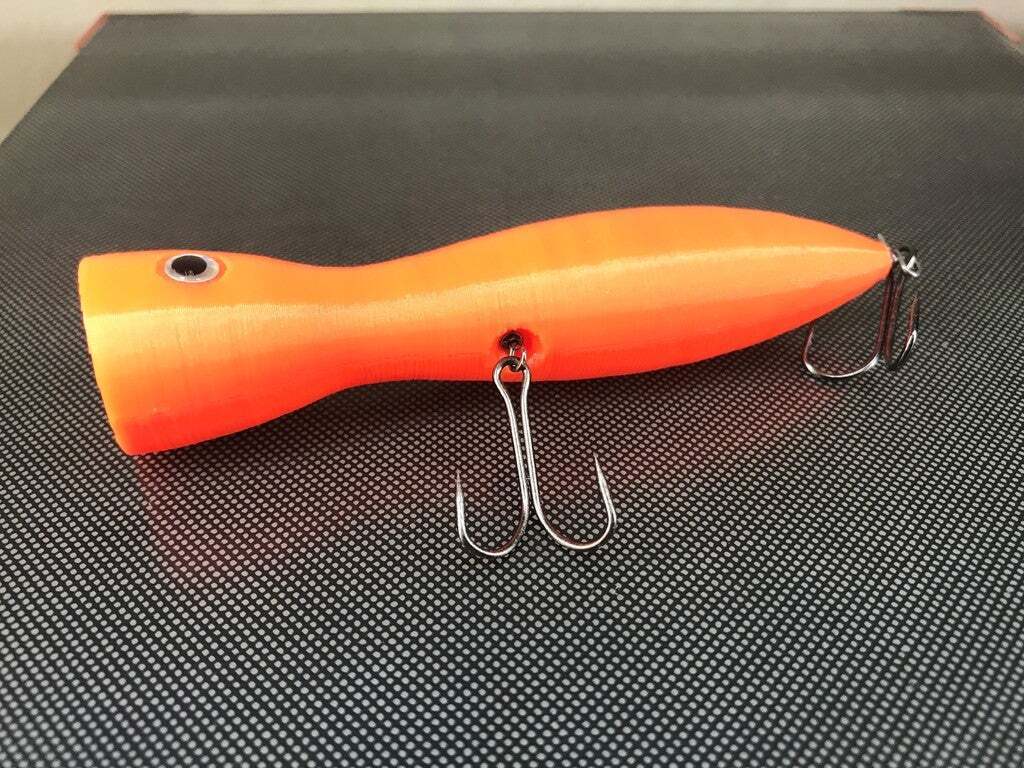 🎣 Popper fishing lure 150mm (build in air chamber)・Free STL File for ・Cults