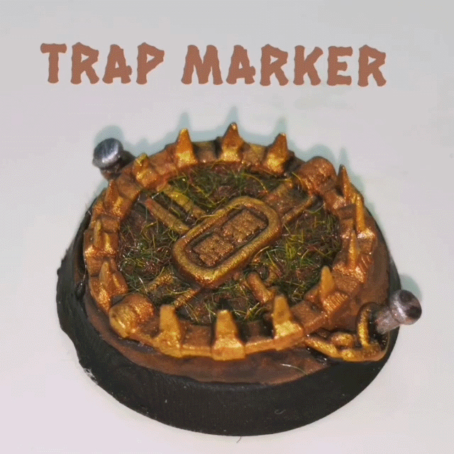 🎲 Nemoriko´s : Tabletop Beartrap Marker・ OBJ File for 3D printing・Cults