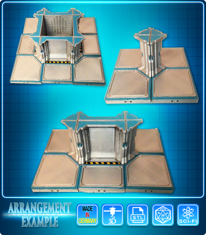 3D printing Modular Space Tiles (Additional Set 1 for your tabletop ...