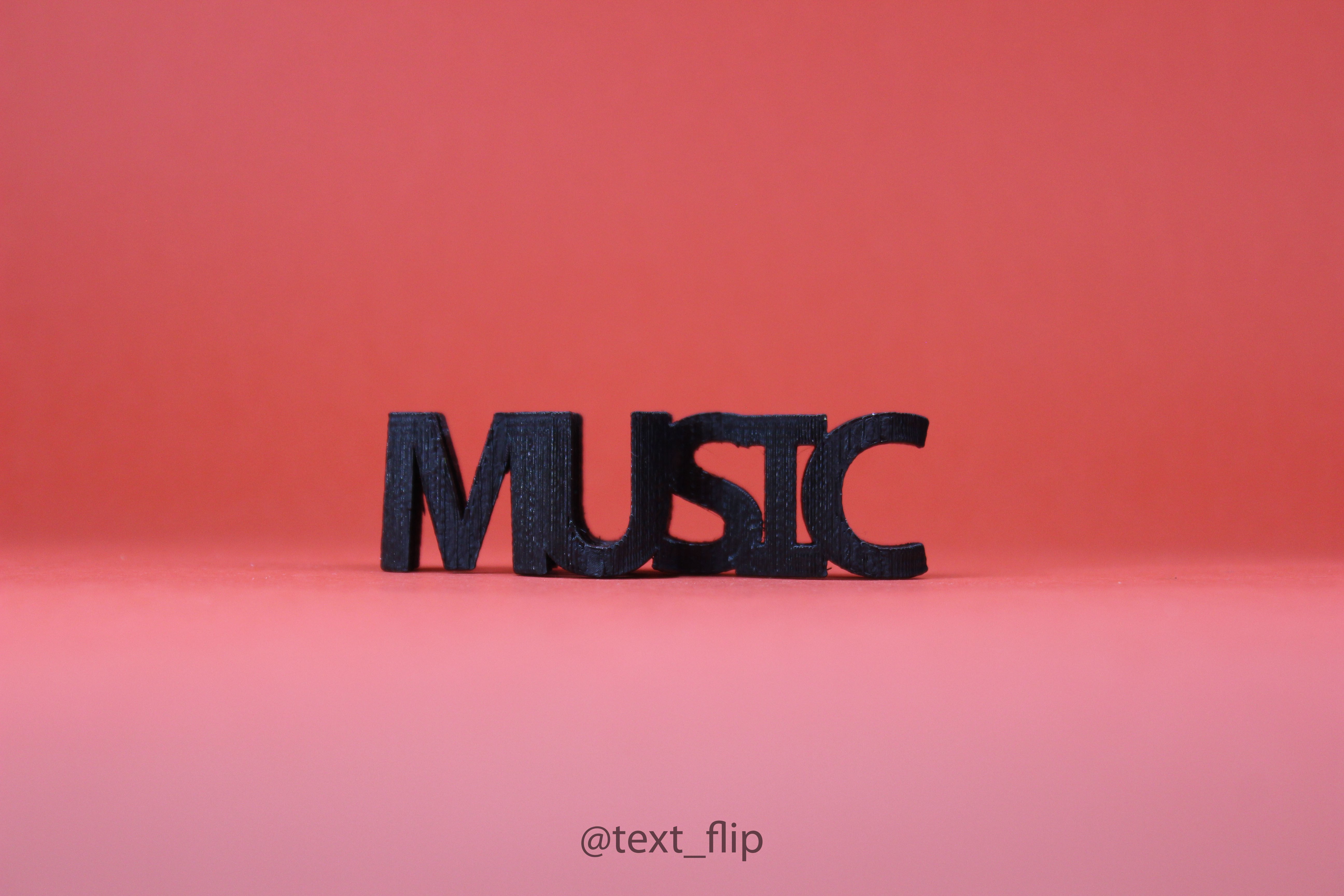 3D printable Text Flip - Music 𝄞 • made with HelloBeePrusa・Cults