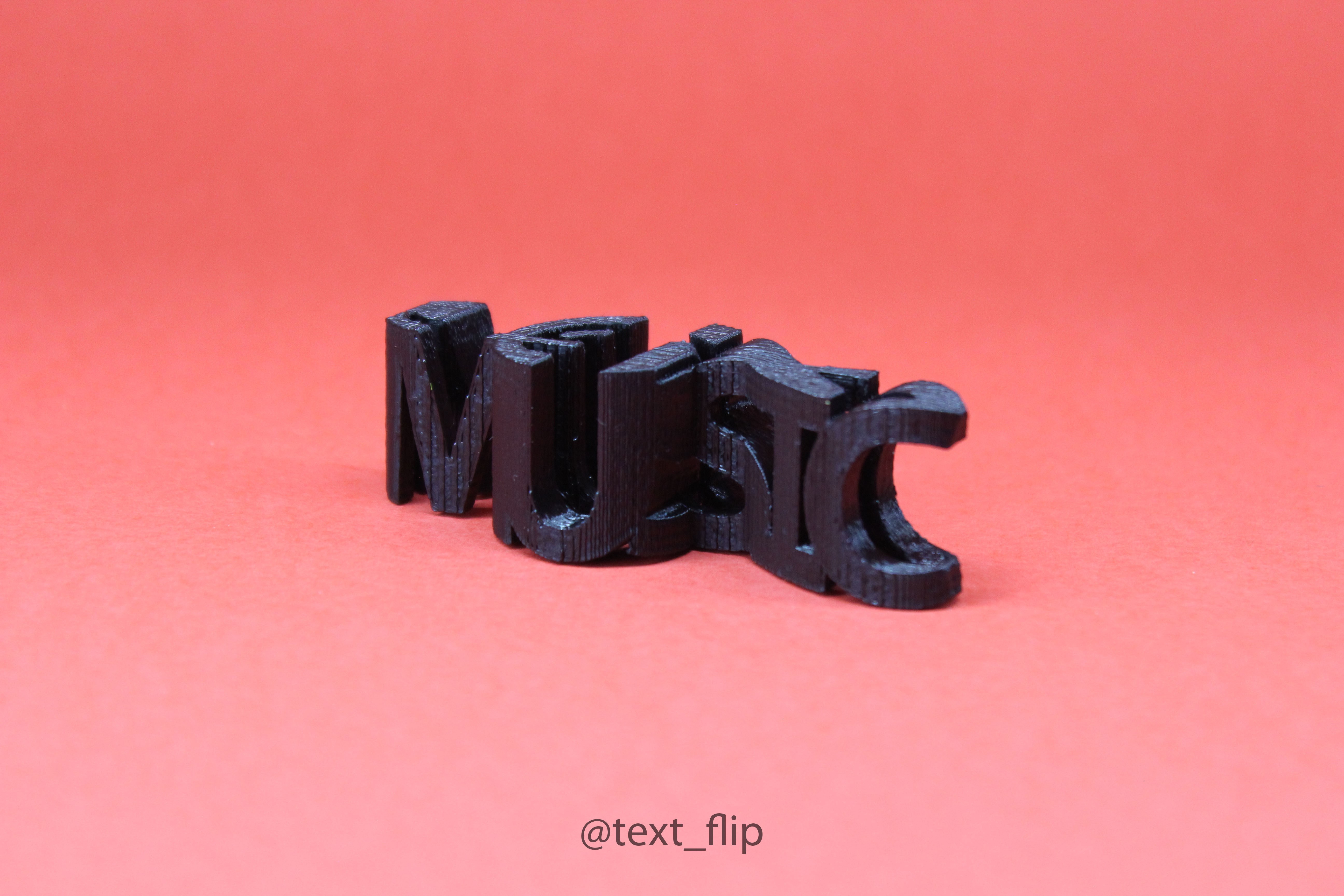3D printable Text Flip - Music 𝄞 • made with HelloBeePrusa・Cults