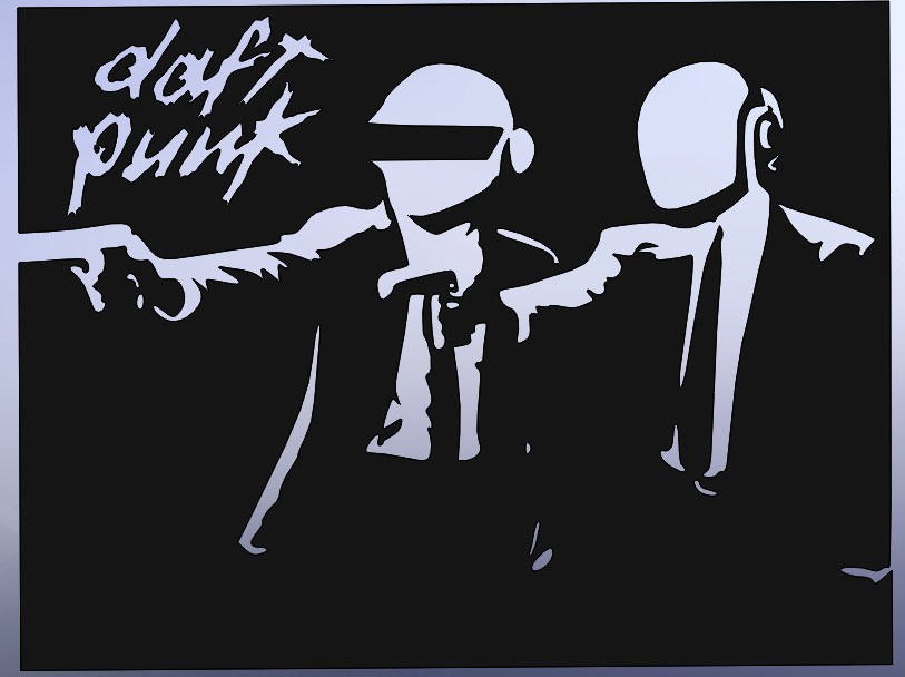 Archivo STL gratis Daft Punk Cuadro 🏠 ・Modelo para descargar y imprimir ...