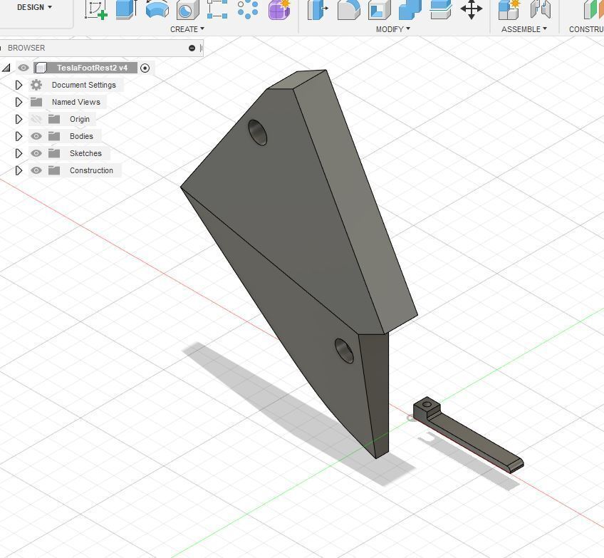 🦶 Tesla Model 3 RHD Foot Rest・Free STL File for ・Cults