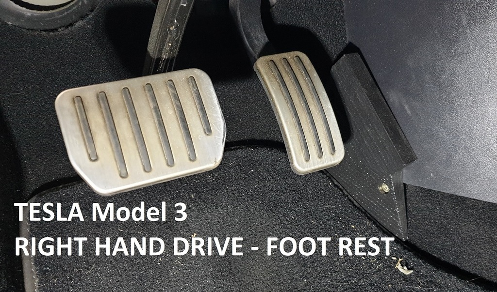 🦶 Tesla Model 3 RHD Foot Rest・Free STL File for ・Cults