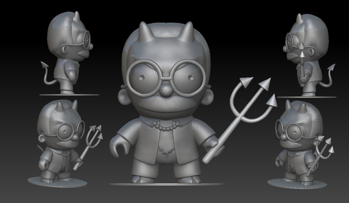 Файл STL Saint Flanders and Devil Flanders 😈 ・3D-печать дизайна для ...