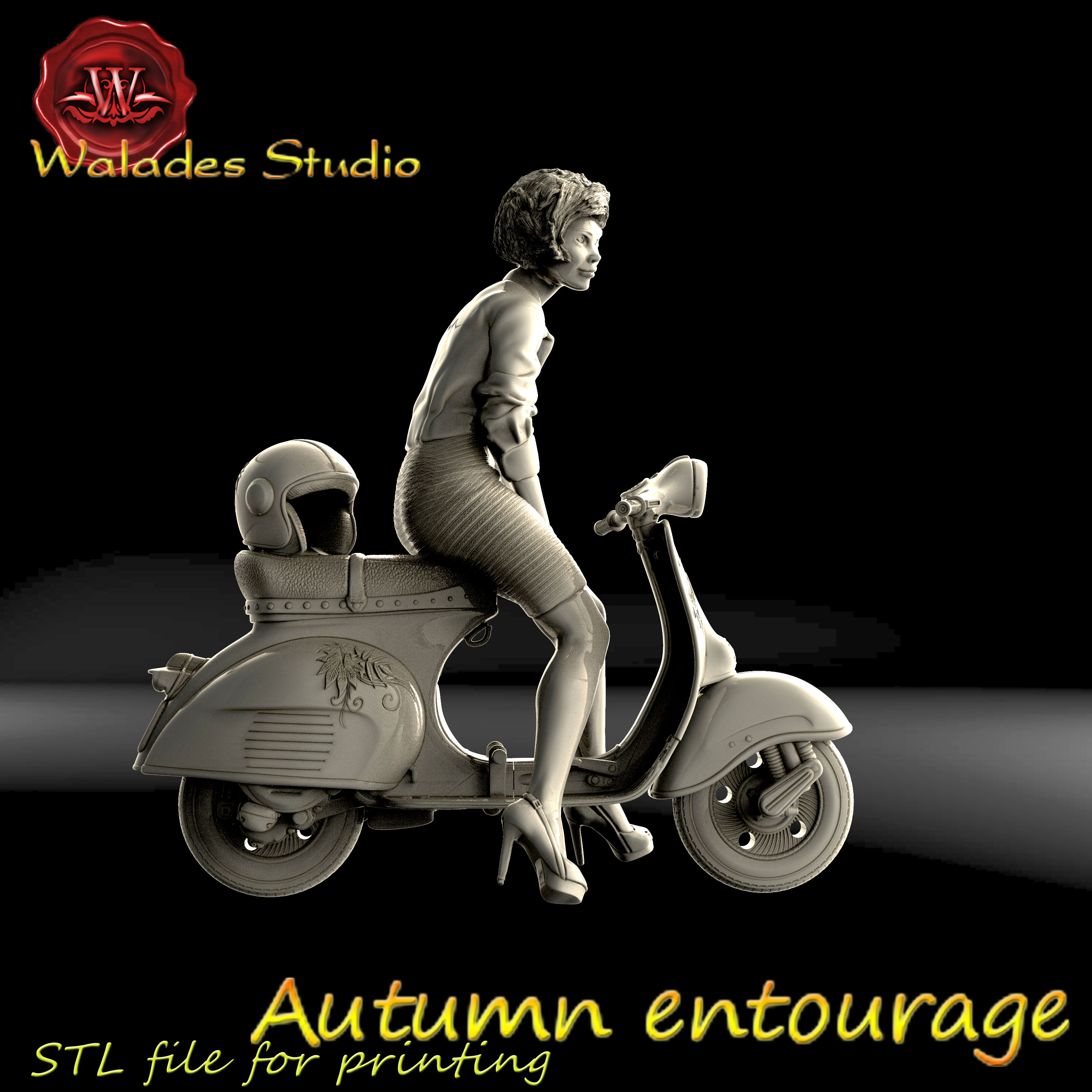3D file Autumn entourage 👩・3D print design to download・Cults