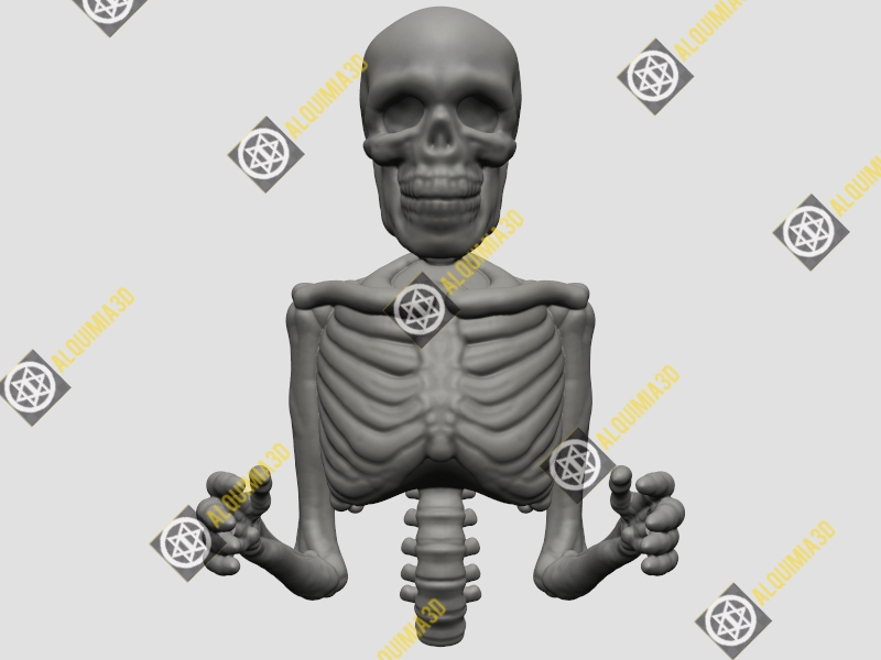 💀 Skeleton holder paper・ OBJ File for ・Cults