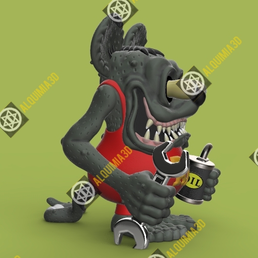 OBJ file RAT FINK 🐀 ・3D printable design to download・Cults