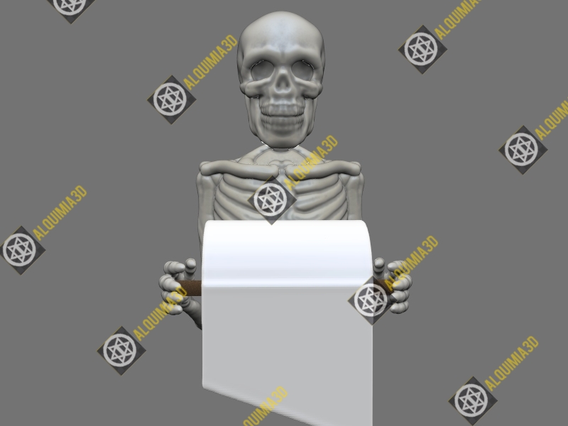💀 Skeleton holder paper・ OBJ File for ・Cults