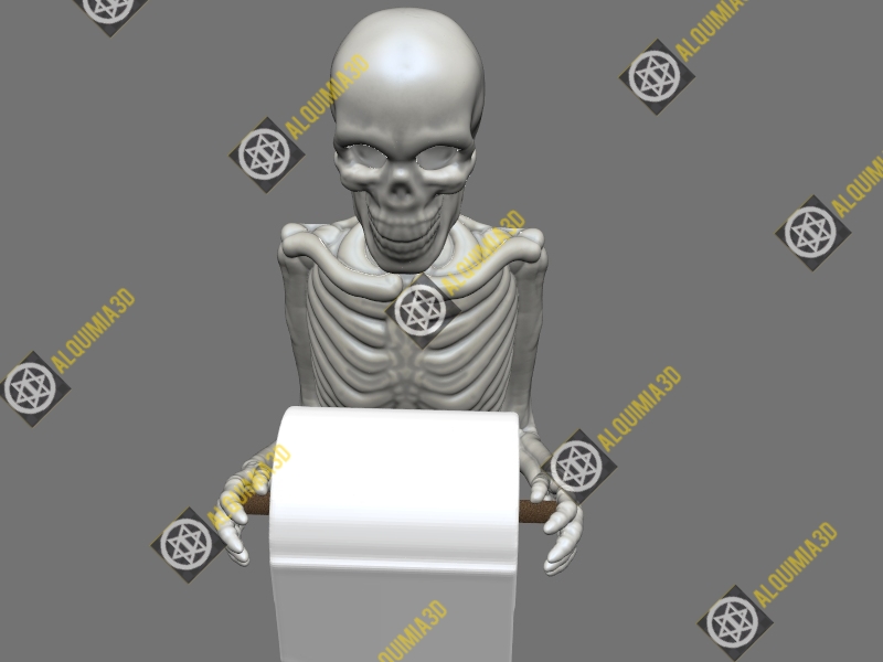 💀 Skeleton holder paper・ OBJ File for ・Cults