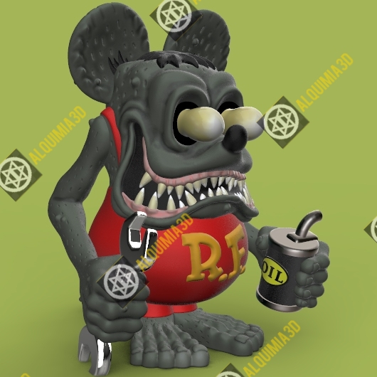 OBJ file RAT FINK 🐀 ・3D printable design to download・Cults