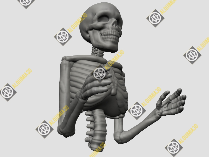 💀 Skeleton holder paper・ OBJ File for ・Cults