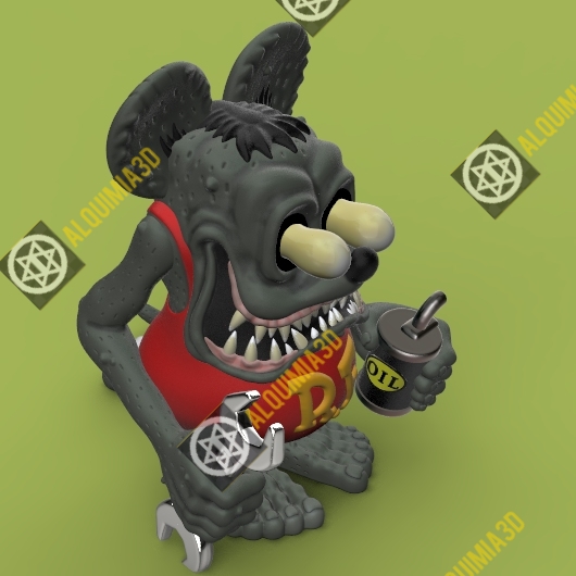 OBJ file RAT FINK 🐀 ・3D printable design to download・Cults