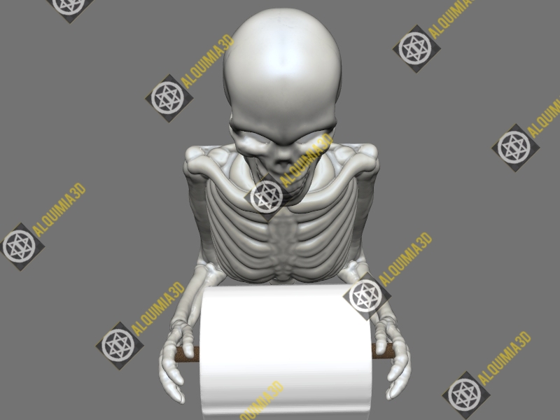 💀 Skeleton holder paper・ OBJ File for ・Cults