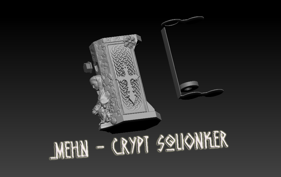 👽 Squonk Mech Mod "Mehn - Crypt".・ 3D File for ・Cults