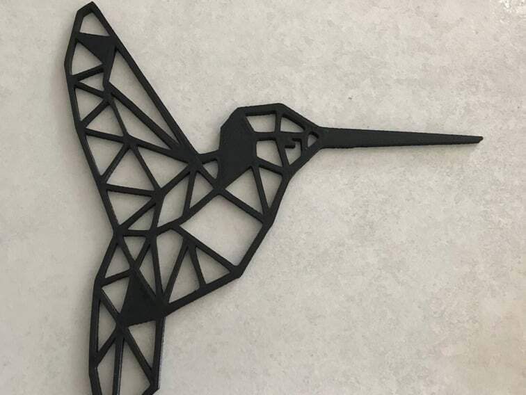 3D printed Colibri Wall Sculpture 2D・Cults