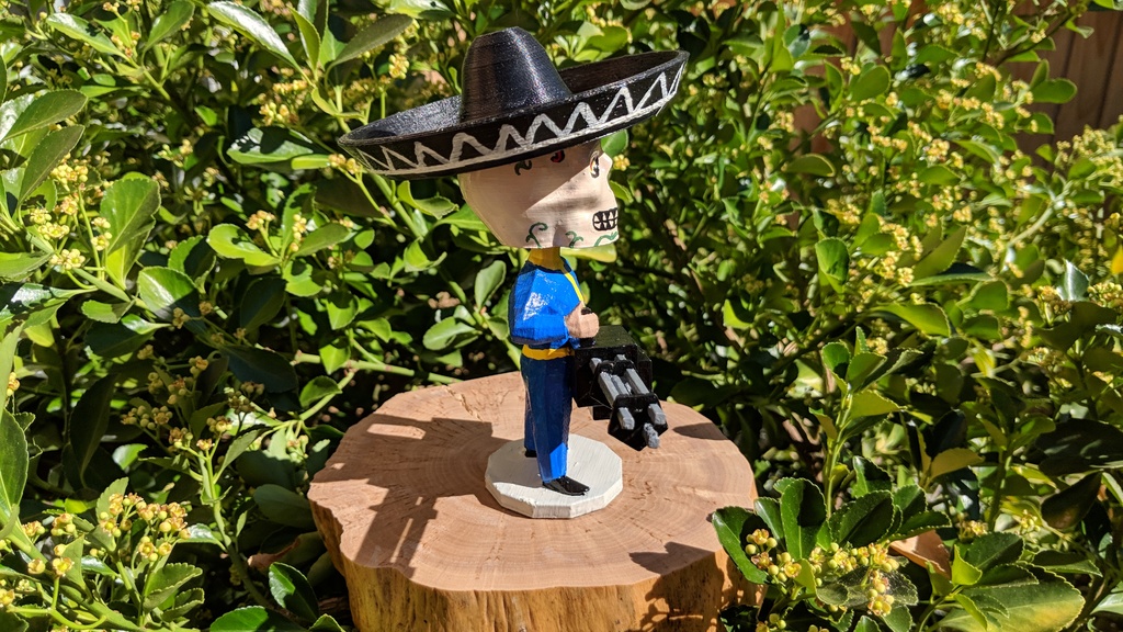 😵 Fallout Bobble Head(Day of the Dead Edition)・Free 3D File for ・Cults