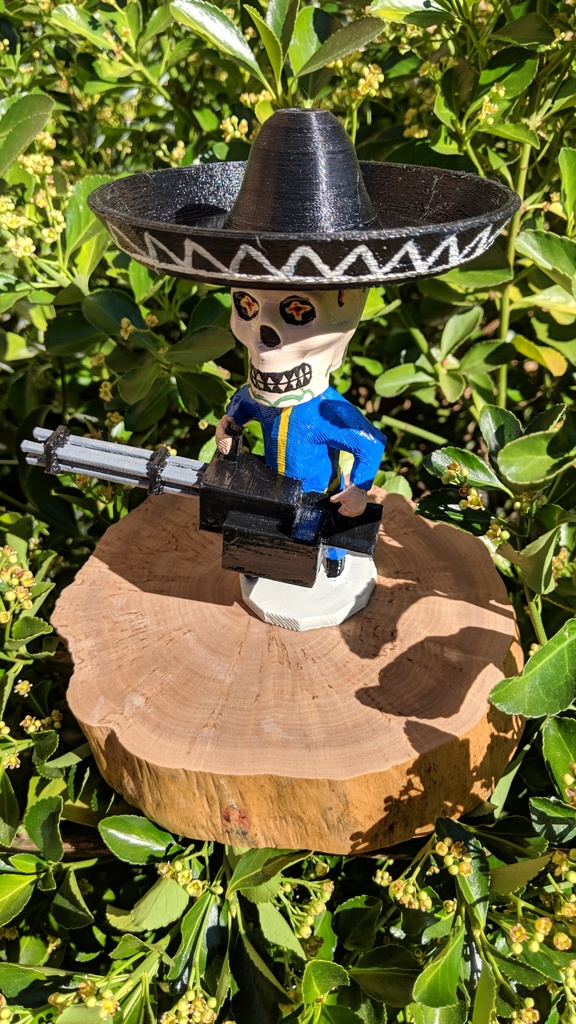 😵 Fallout Bobble Head(Day of the Dead Edition)・Free 3D File for ・Cults