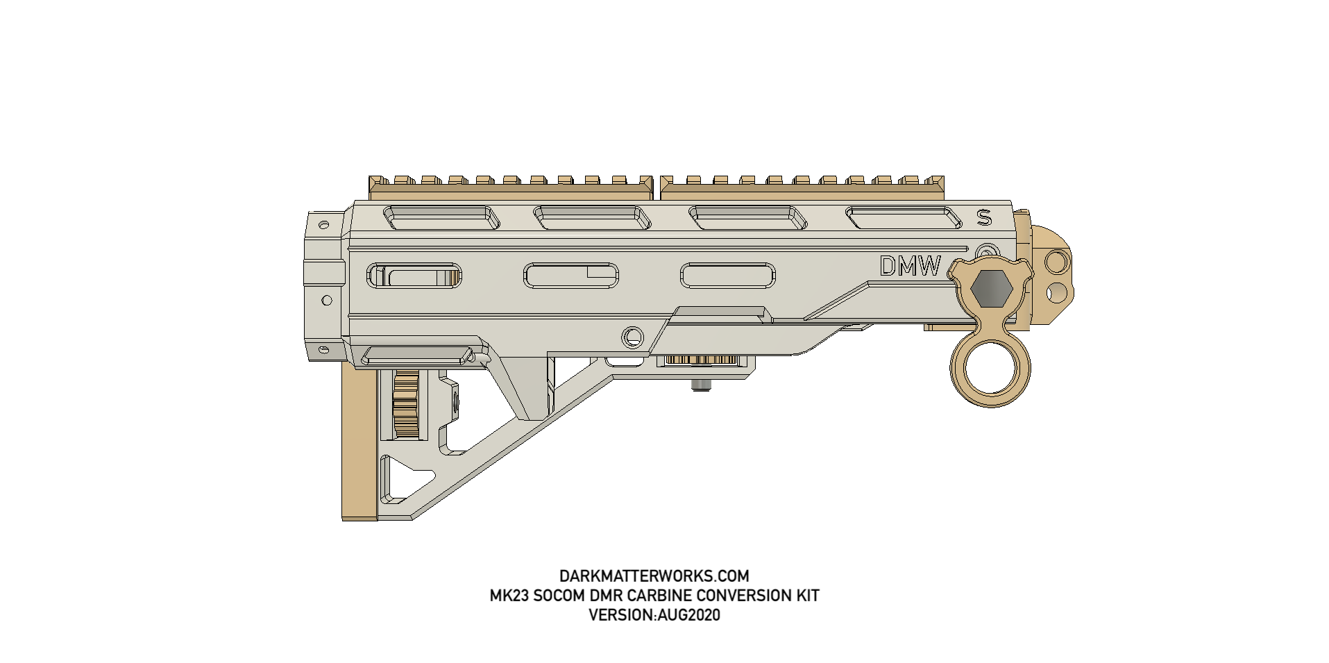3D file MK23 SOCOM DMR Carbine conversion kit AIRSOFT Tokyo Marui/ASG 🔫 ...