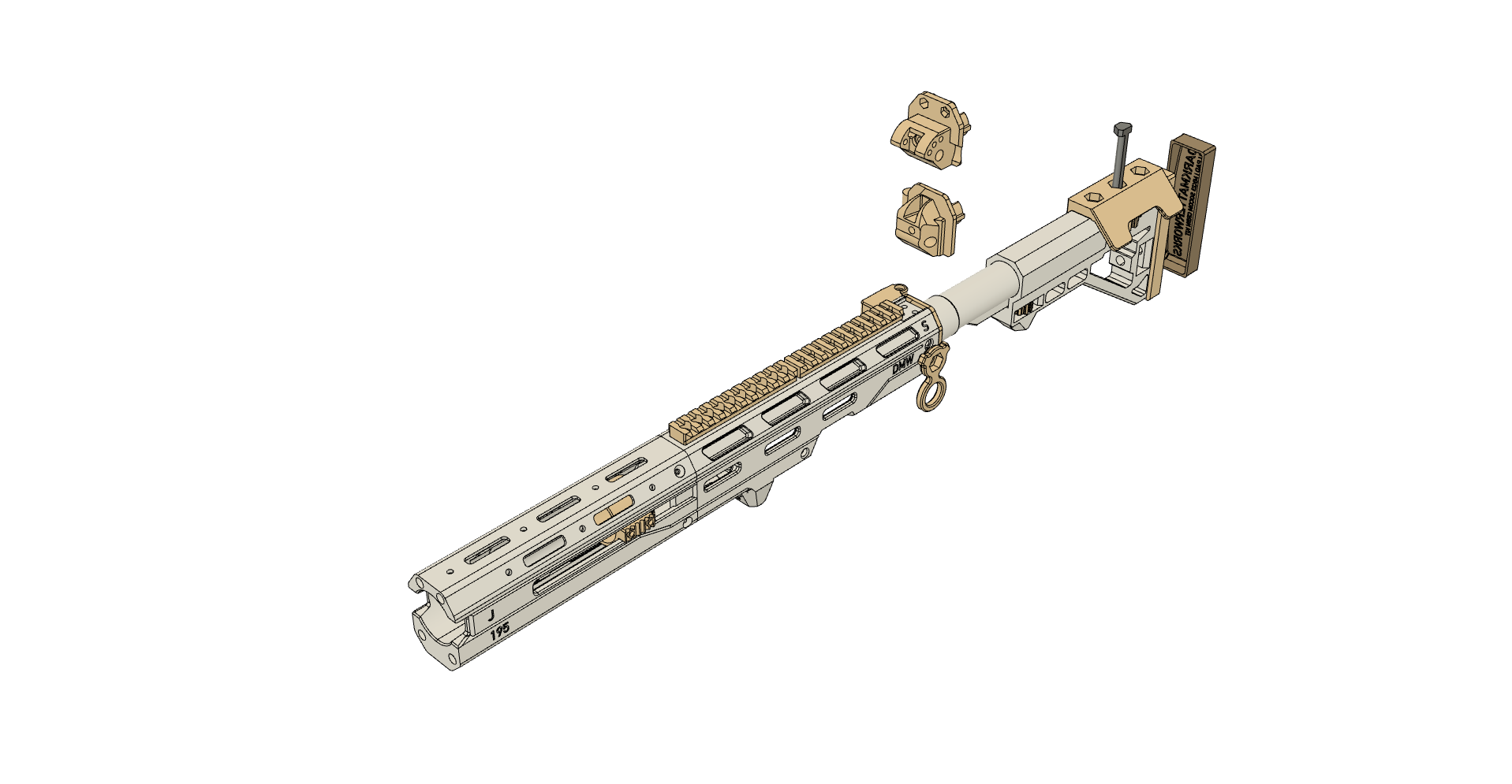 3D file MK23 SOCOM DMR Carbine conversion kit AIRSOFT Tokyo Marui/ASG 🔫 ...
