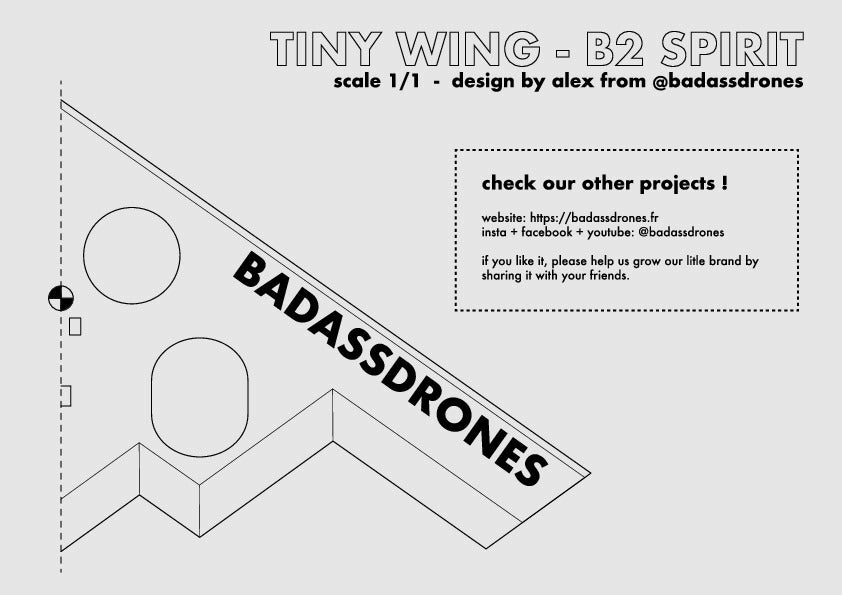 Free 3D file TINY WING - B2 SPIRIT 🪶 ・3D printer design to download・Cults