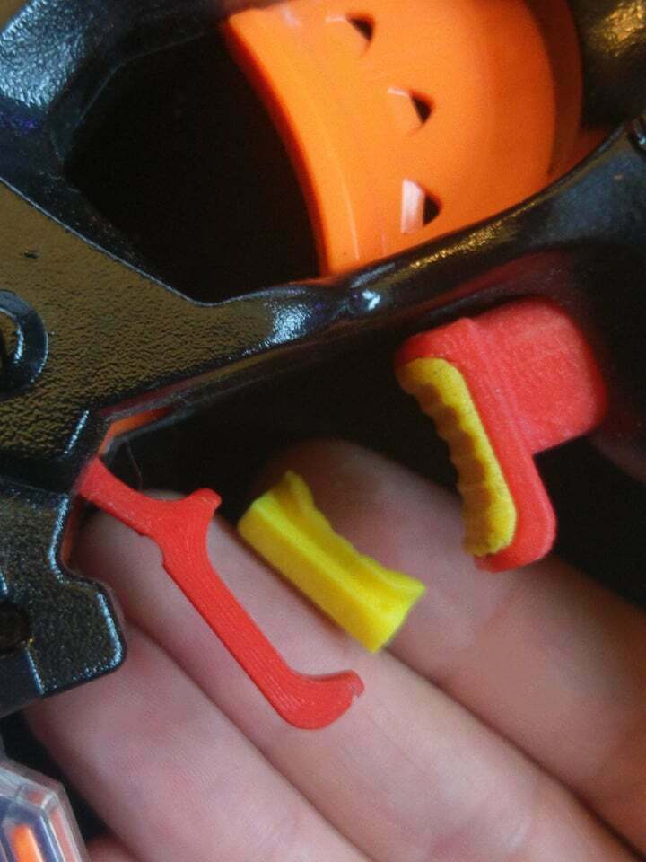 STL file Nerf Stryfe Mag Release + Motor Trigger 🎲・3D print design to ...