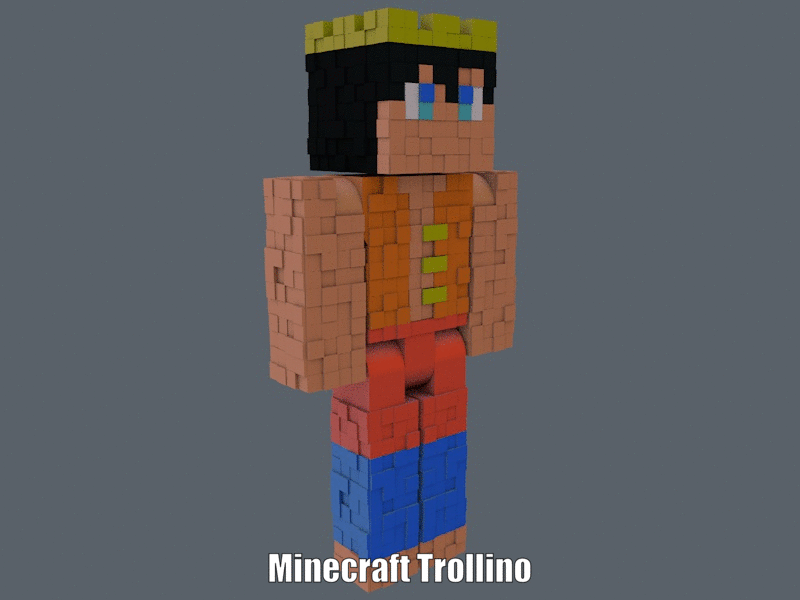 Archivo STL Minecraft Trollino (Easy print and Easy Assembly) 🗿 ・Objeto ...