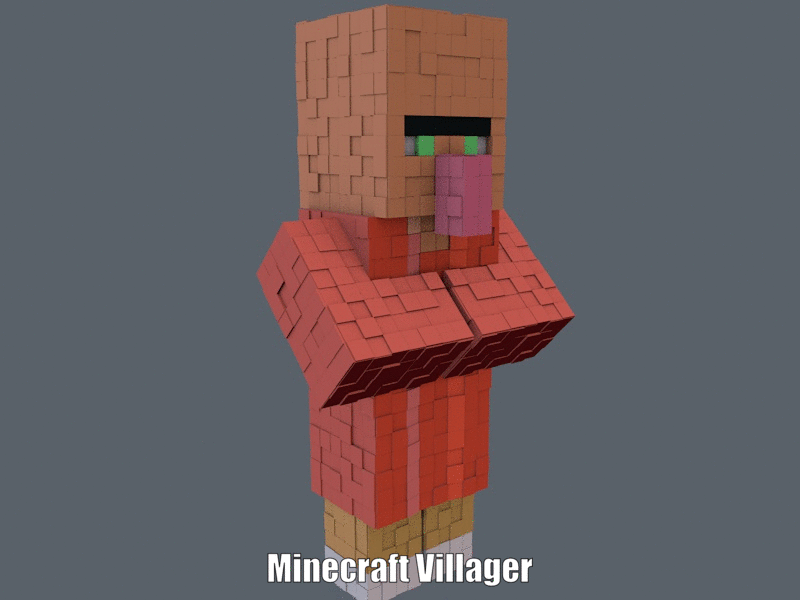 🗿 Minecraft Villager (Easy print and Easy Assembly)・ STL File for 3D ...