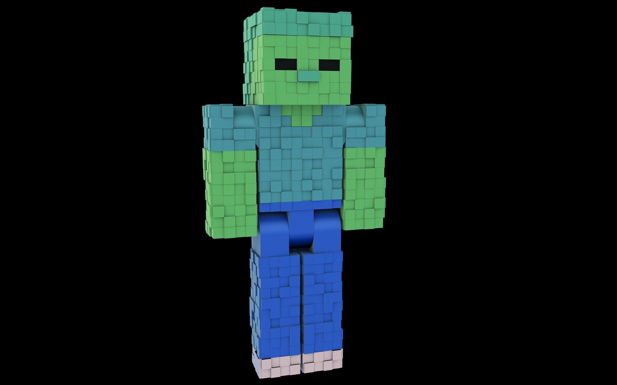 🧟 Minecraft Zombie (Easy print and Easy Assembly)・ STL File for 3D ...