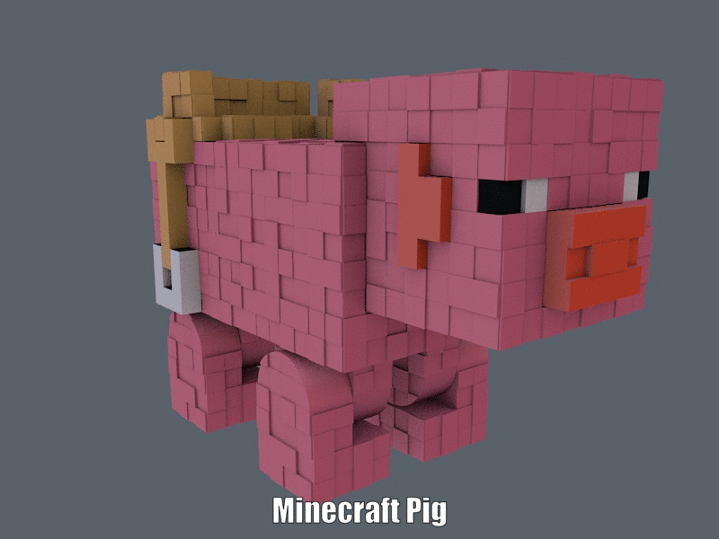 🐖 Minecraft Pig (Easy print and Easy Assembly)・ STL File for 3D ...