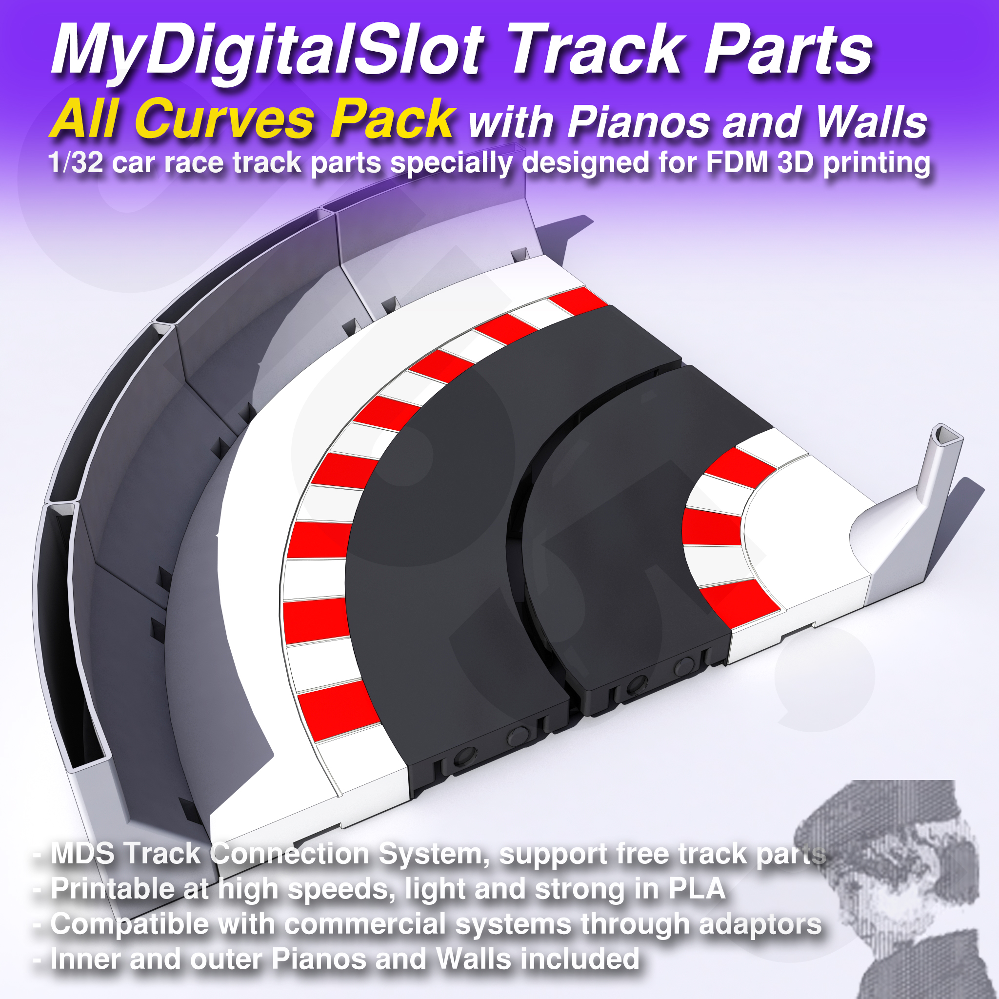 🚗 MyDigitalSlot All Curves Pack, 3D printed, DIY track parts for your 1 ...