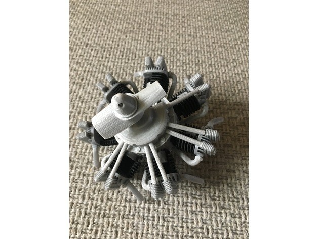 Free STL file Radial engine printable 🎲 ・3D printing template to ...