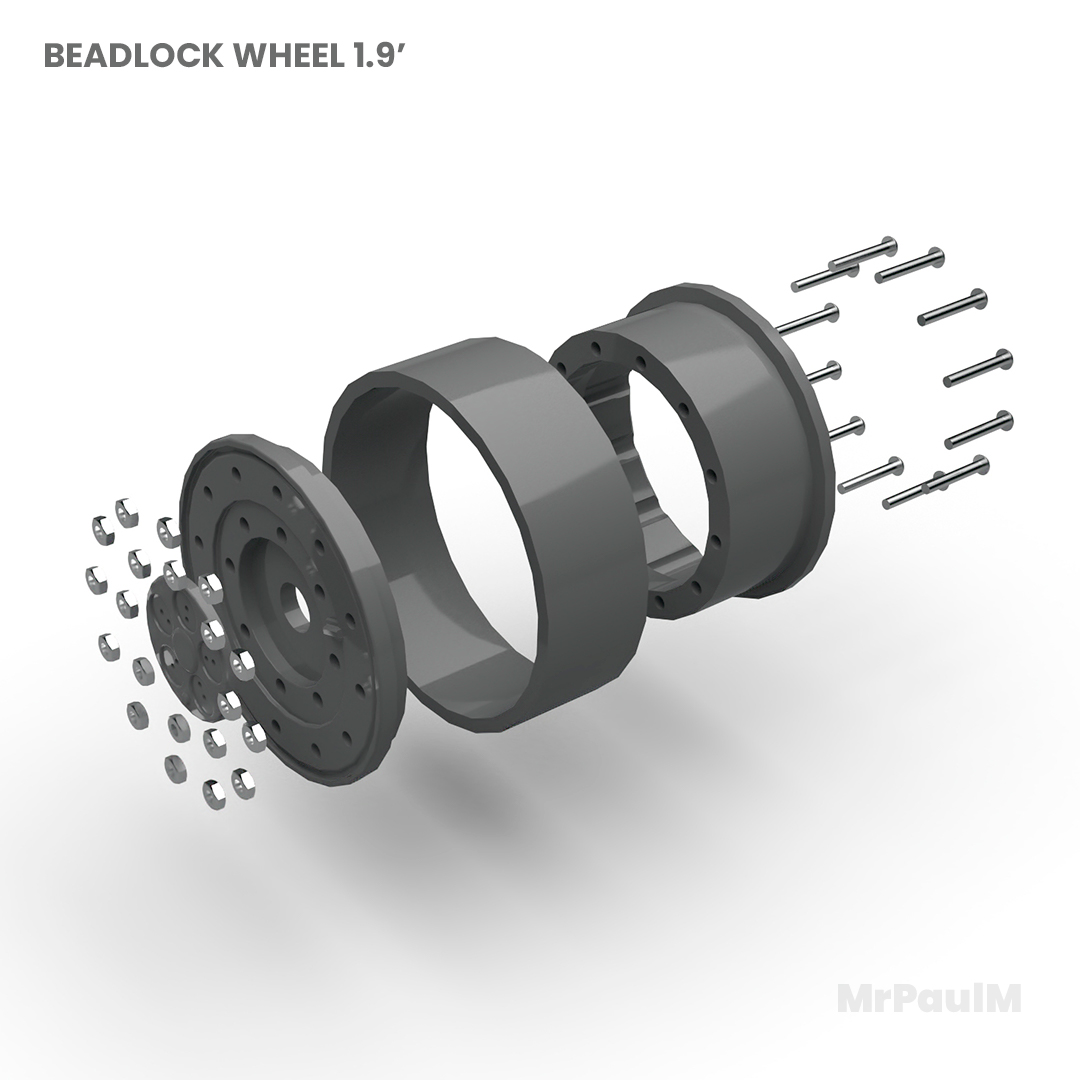 🛞 Beadlock wheel 1.9"・Free STL File for 3D printing・Cults